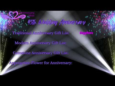 45th Wedding Anniversary Gift Symbols