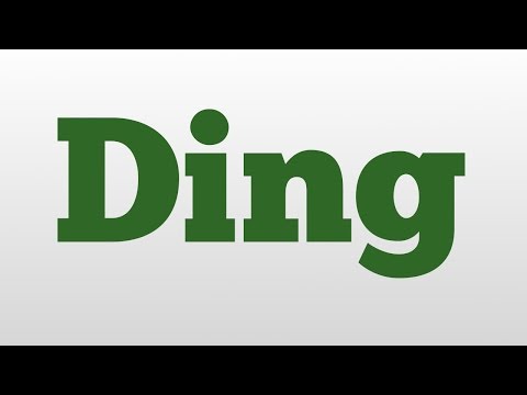 Ding meaning and pronunciation
