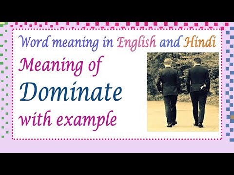 Dominate meaning in English and Hindi