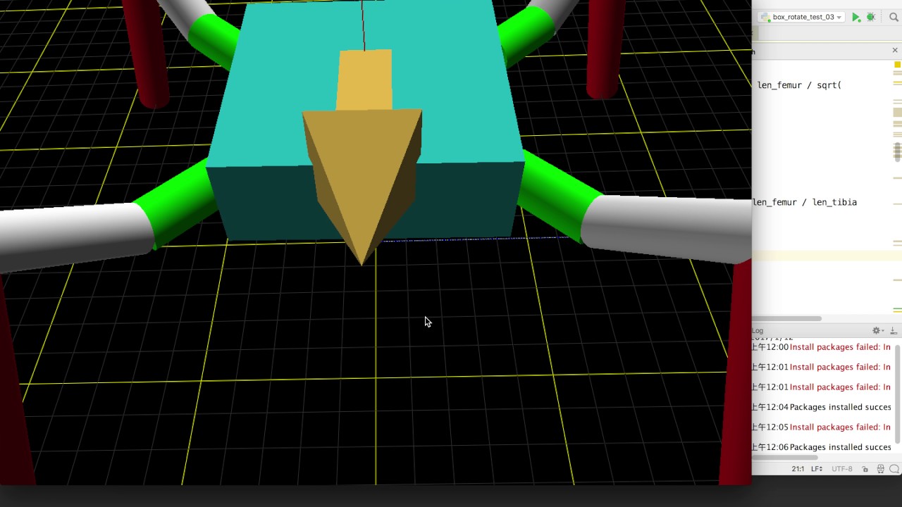 spider robot: python simulation v0.3