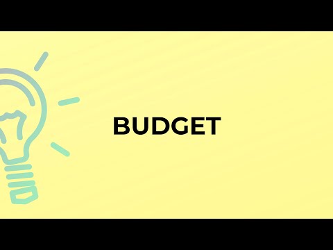 What is the meaning of the word BUDGET?