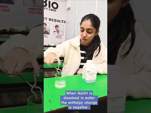 When NaOH is dissolved in water the enthalpy change is negative