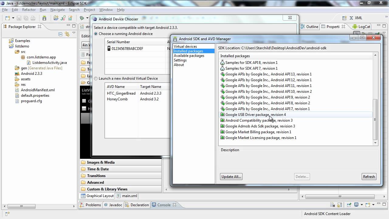 Unrecognized USB hardware device in Eclipse.