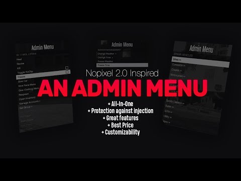 [PAID] AN Admin Menu [QB & ESX] - Releases - Cfx.re Community