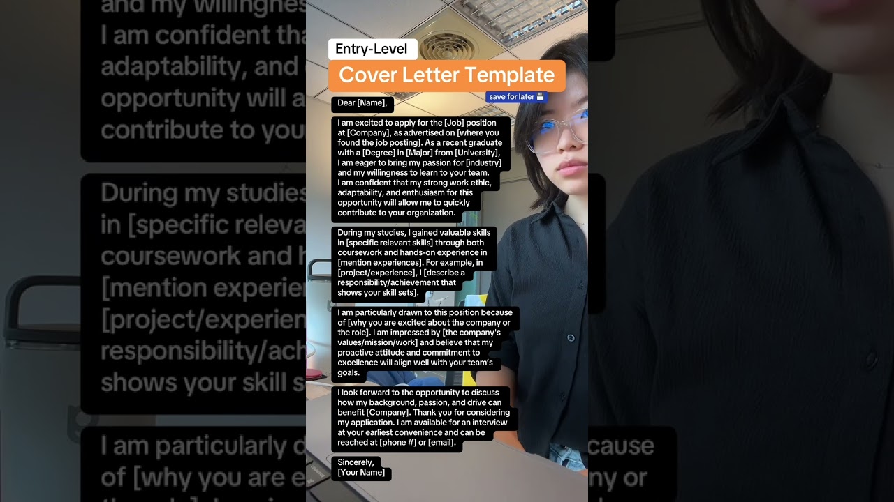 Entry-level cover letter template