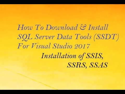 SQL Server Data Tools (SSDT) For Visual Studio 2017