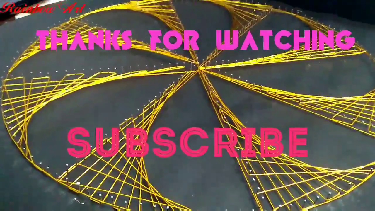 String art | simple geometric design | rainbow art |
