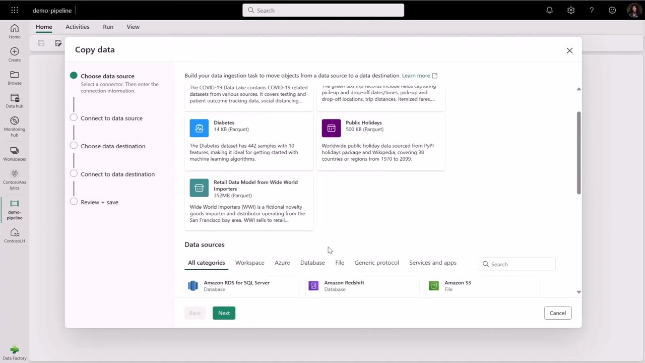 Getting Started with Dataflows and Pipelines