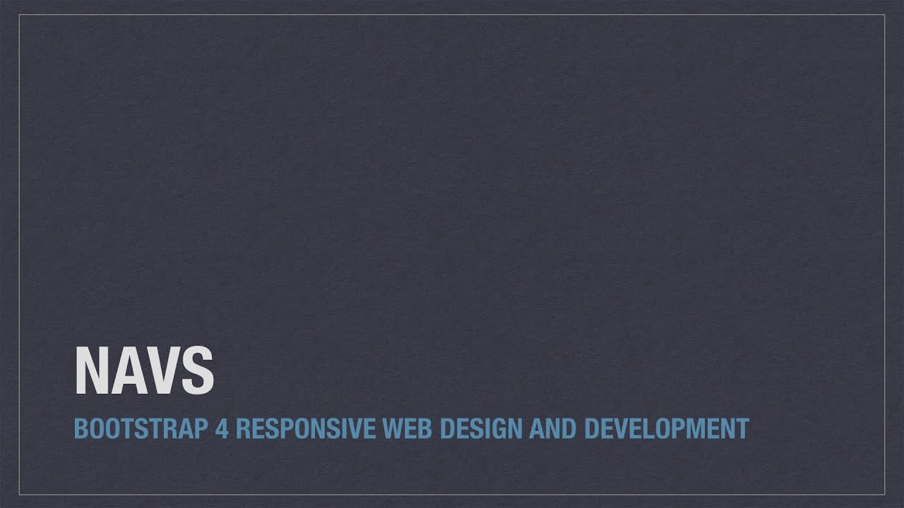 Bootstrap 4 (Alpha 6) components: Navs