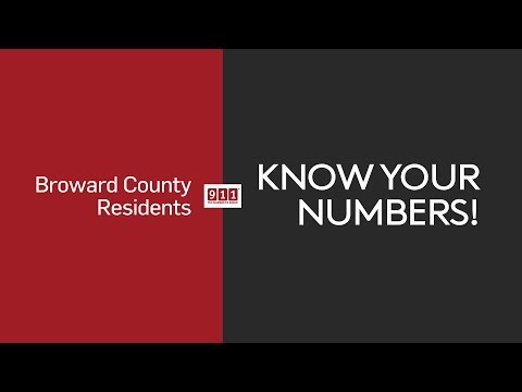 Broward County Residents - Know Your Emergency Numbers