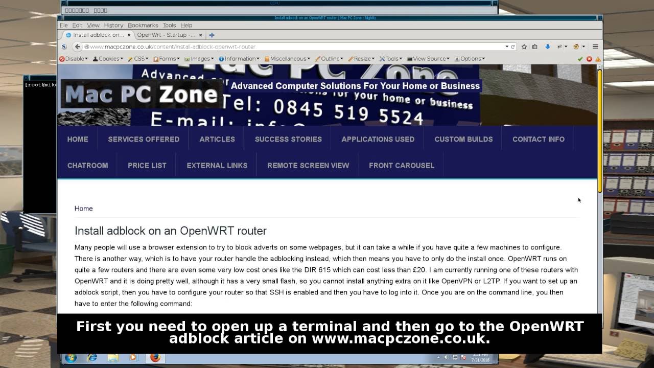 Installing adblock on an OpenWRT router