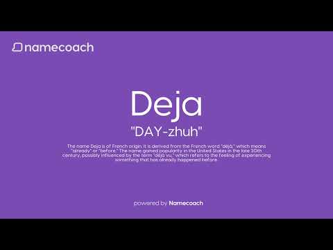 How to Pronunce Deja