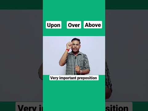 Preposition in English grammar | Upon | over | above #shorts #short