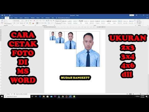 CARA CETAK FOTO DI MICROSOFT WORD UKURAN 2X3, 3X4, 4X6, 3R