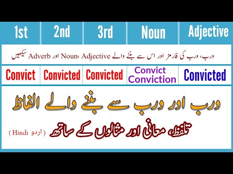 Verb "Convict" And Related Words With Meaning In Urdu Hindi | Easy Vocabulary
