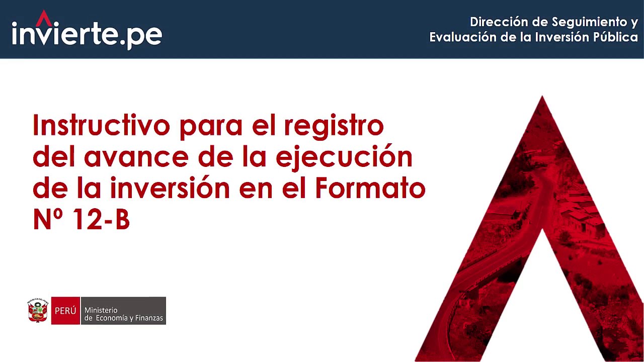 Estimación del avance de la ejecución de la inversión en el formato nº 12 B