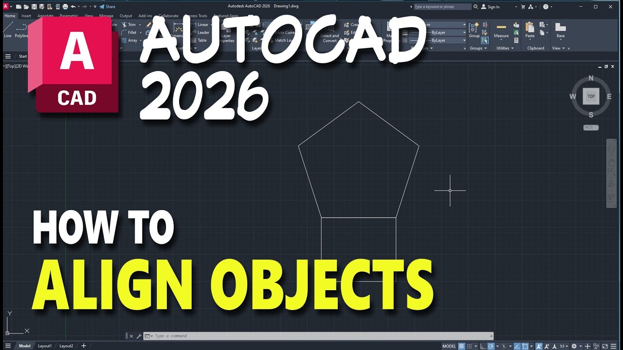 AutoCAD 2026 How To Align Objects