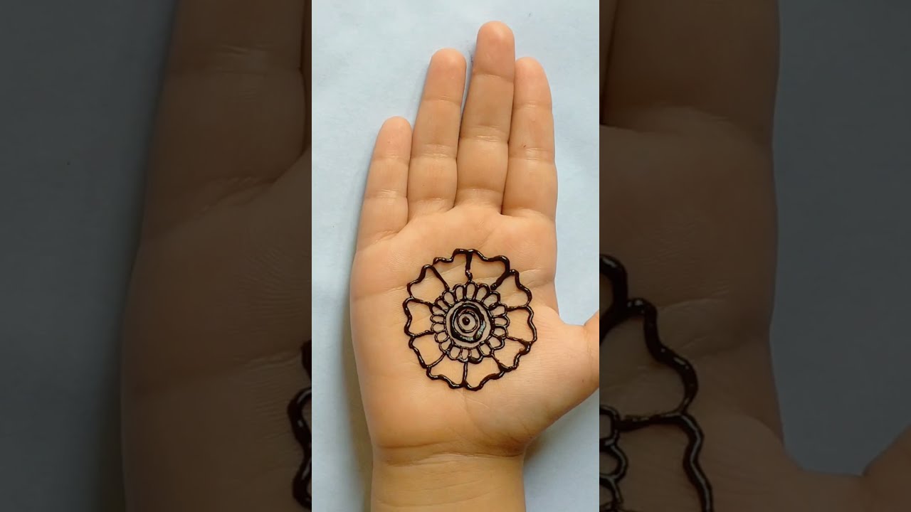 Gol Tikki Mehandi Design for Baby girl Hand Easy || Latest Mehndi Design 2022 #Shorts