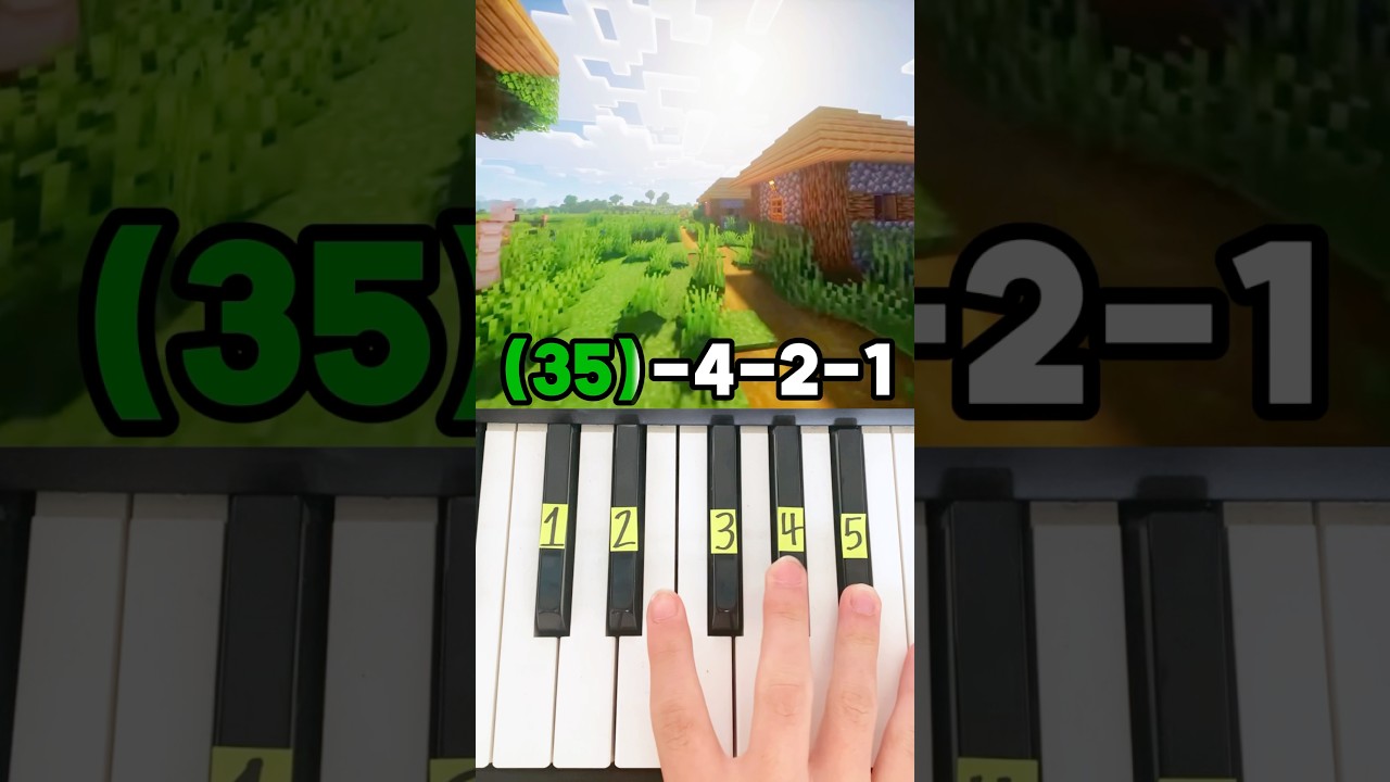 Minecraft Theme - Piano Tutorial #shorts