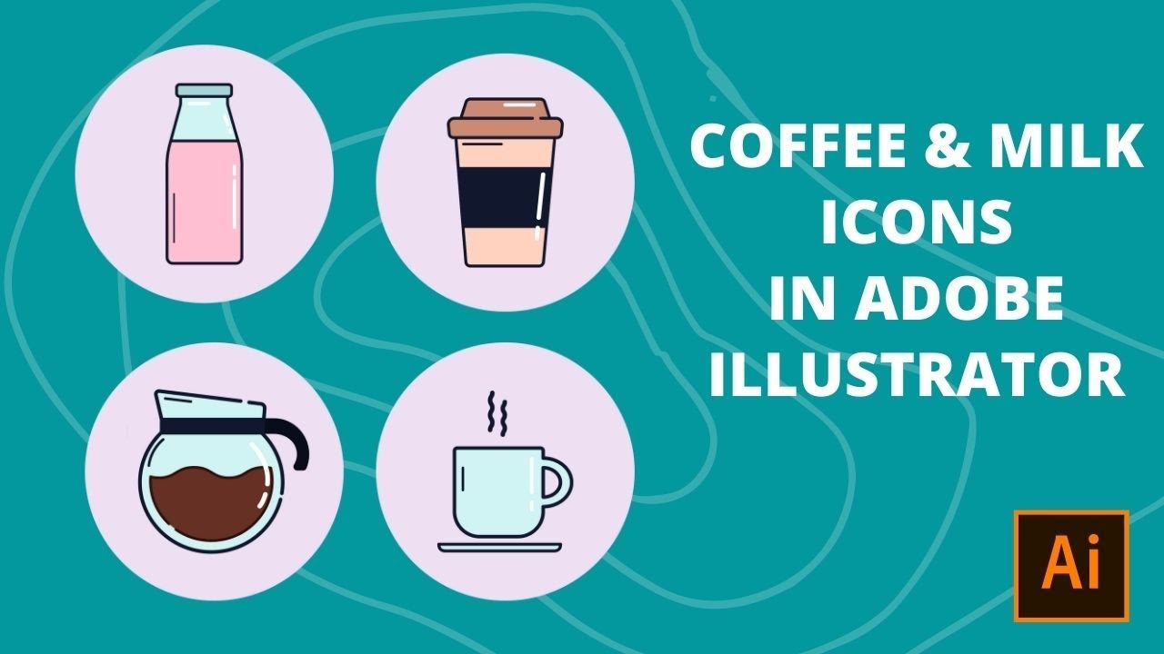 Four FLAT ICON Designs in Adobe Illustrator