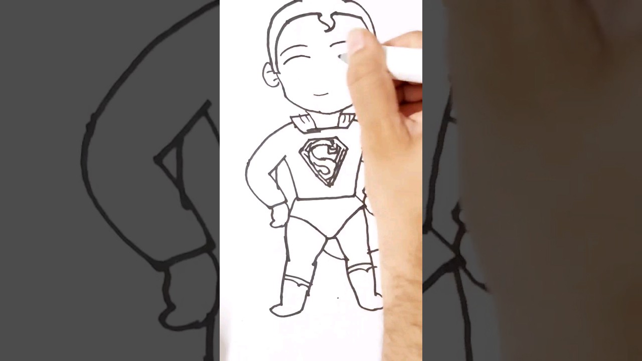 superman drawing easy #justiceleague #superman