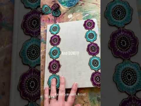 How to Make a No-Sew, No-Paint Mixed Media ART JOURNAL COVER in less than a MINUTE ❤️