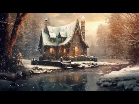 Snowy Fall Fairy Forest Cottage at Sunset Air BnB | Fantasy Music & Ambience