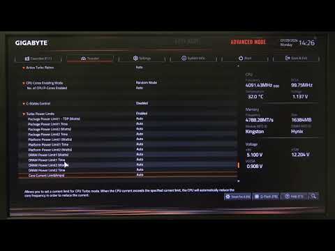 How To Manage Turbo Power Limits On Gigabyte Eagle Series Motherboard