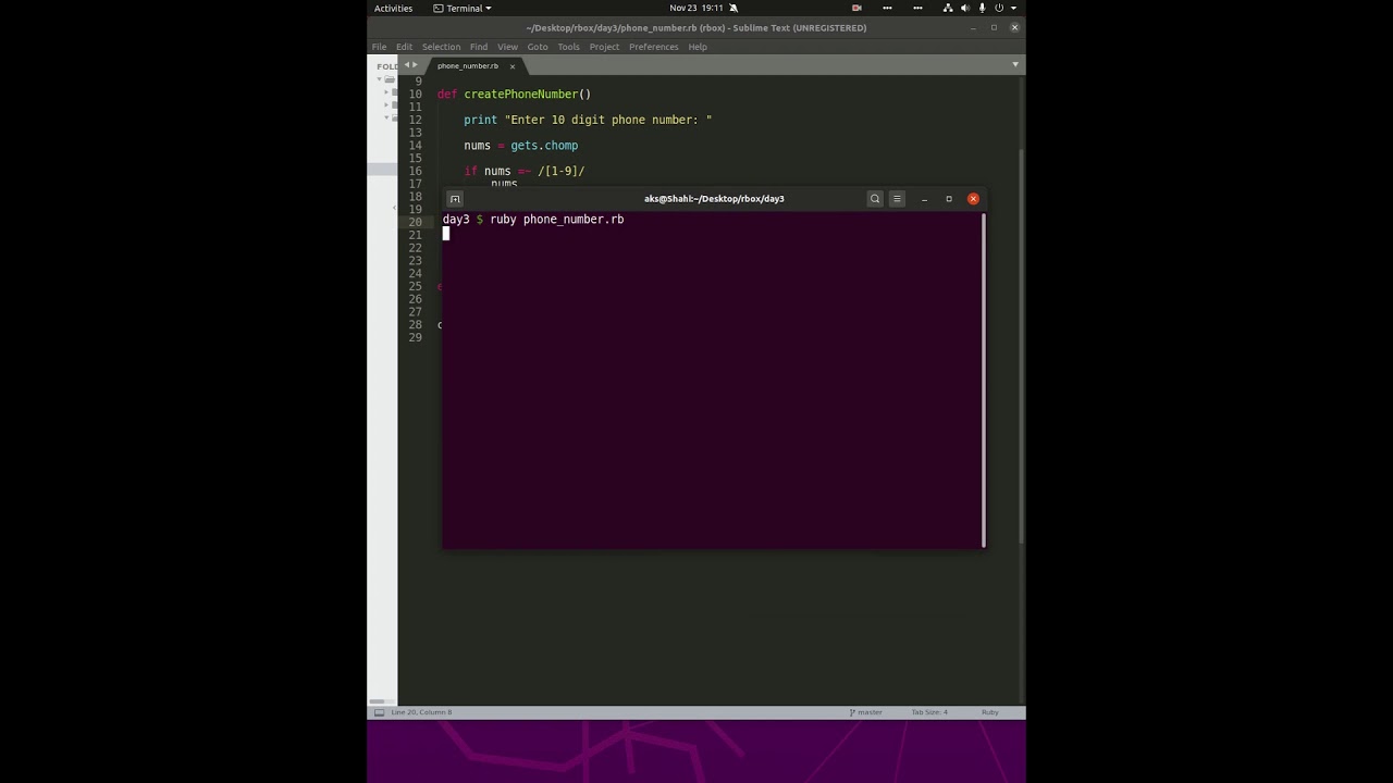 Ruby gsub regex formatting example