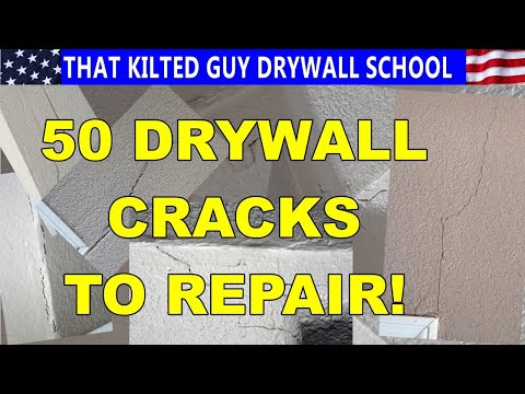 How To- House Settling Cracks Repair, over 50 Repaired AND Textured