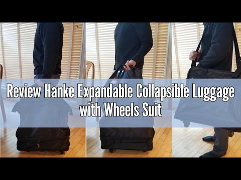 Review Hanke Expandable Collapsible Luggage with Wheels Suitcase Luggage Rolling Travel Bag Duffel G