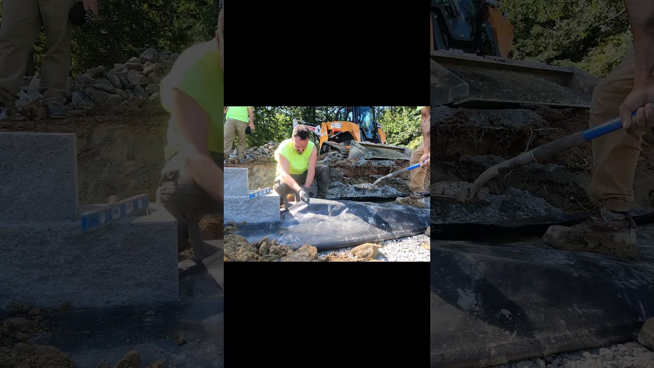 Start of a new seawall project #landscapers #construction #excavator #hardscape