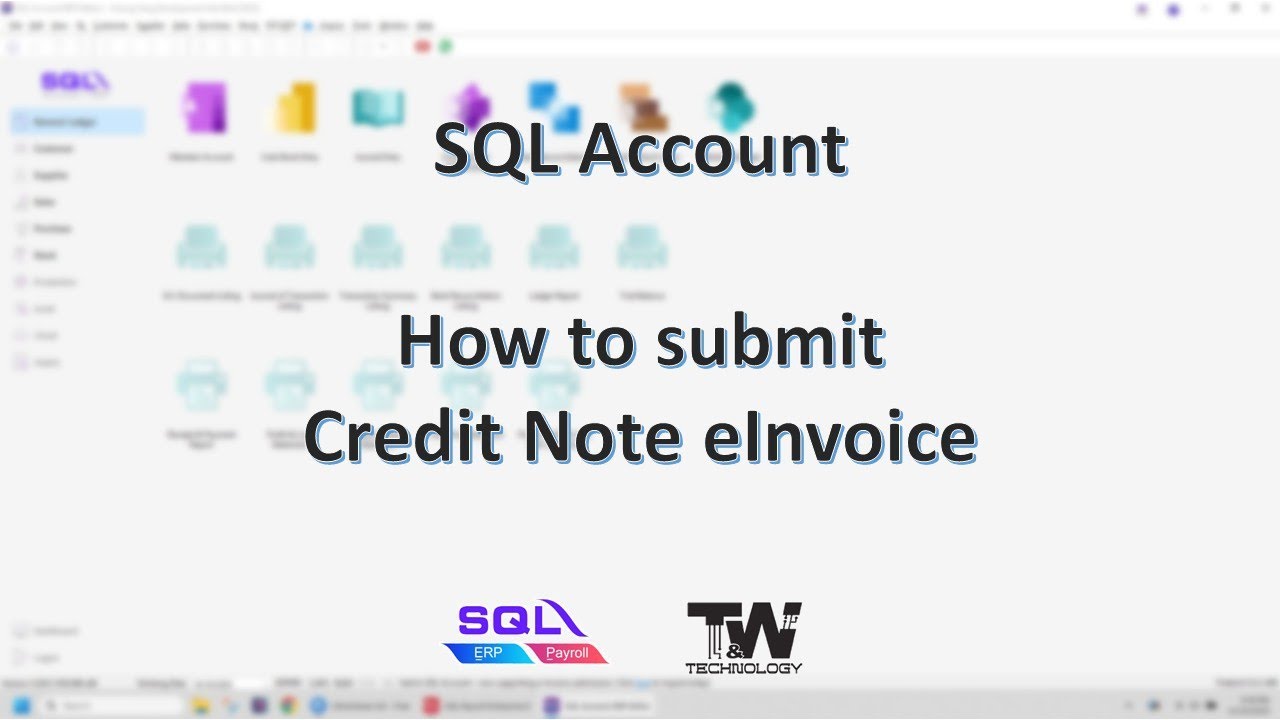 SQL Account - How to Submit Credit Note Einvoice