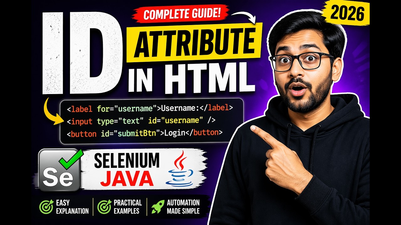 43. id attribute in HTML (Selenium Java 2026)