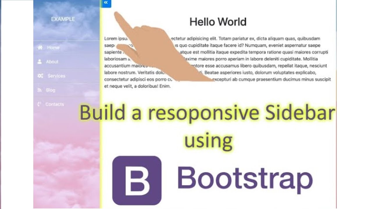 Sidebar Menu using HTML & CSS, Bootstrap Tutorial #Responsive_Bootstrap_Website#Bootstrap_Beginners