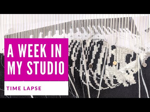 STUDIO VLOG :: time lapse + music / weaving on my Ashford tapestry loom and Ashford jack loom