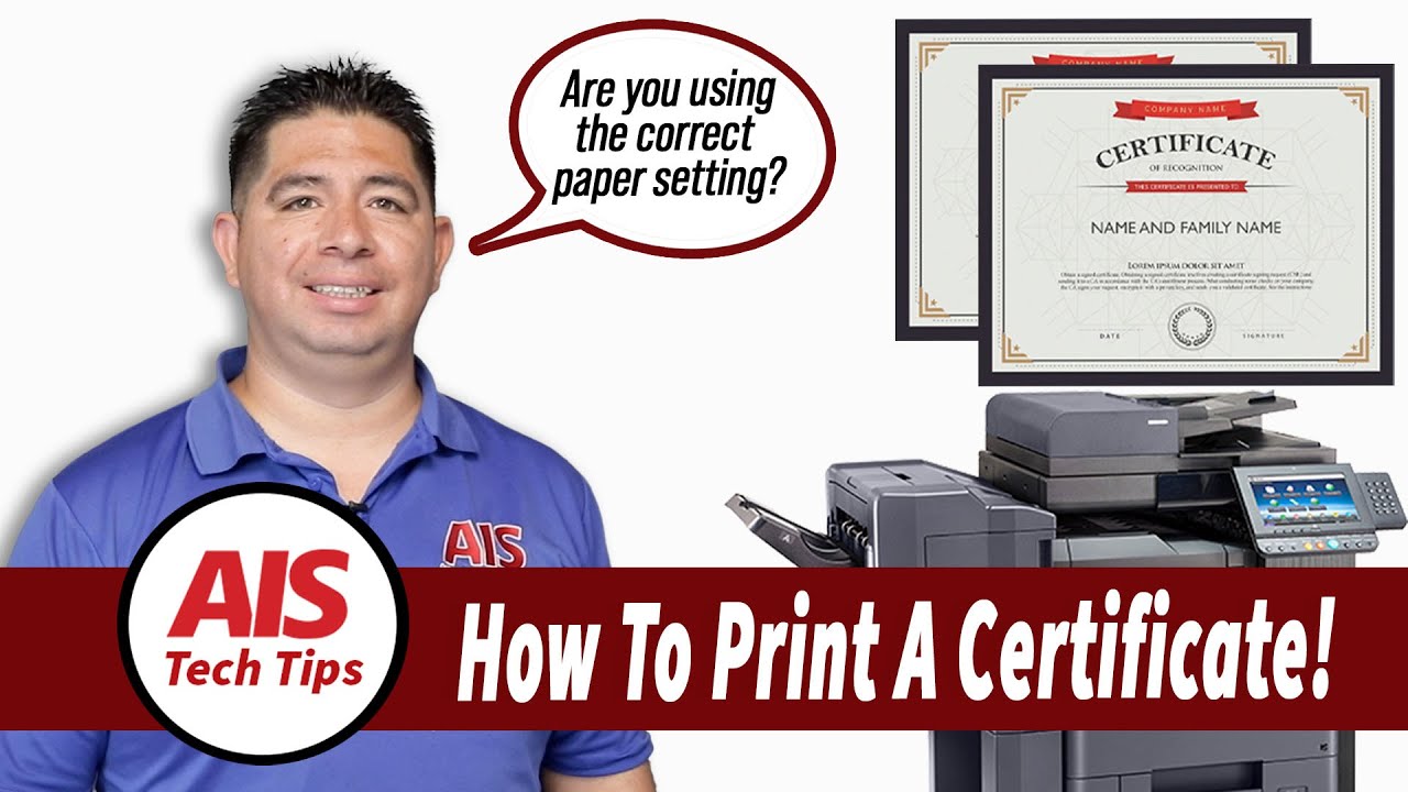 How To Print A Certificate!