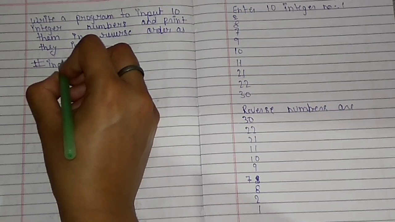 C Program to print array elements in reverse order [IN HINDI], Reverse of array elements in C