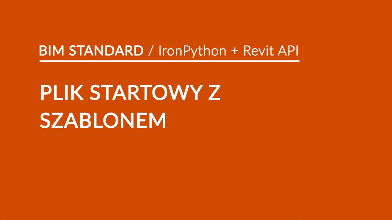 BIM STANDARD [IronPython + Revit API]