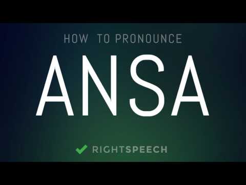 Ansa - How to pronounce Ansa