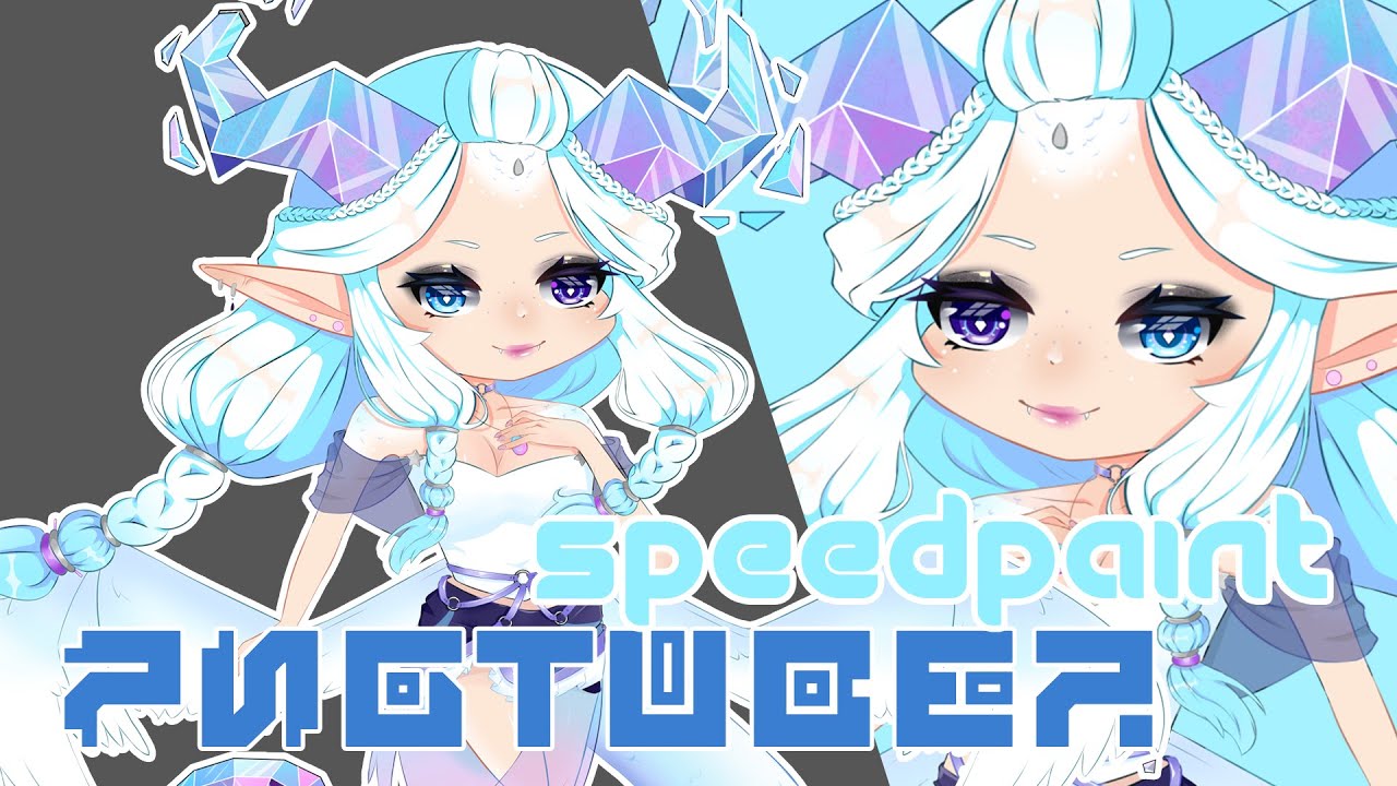 Chibi crystal dragon【Speedpaint #8】