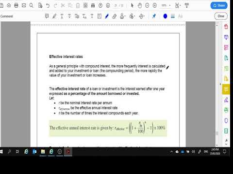 Nominal and effective interest rate