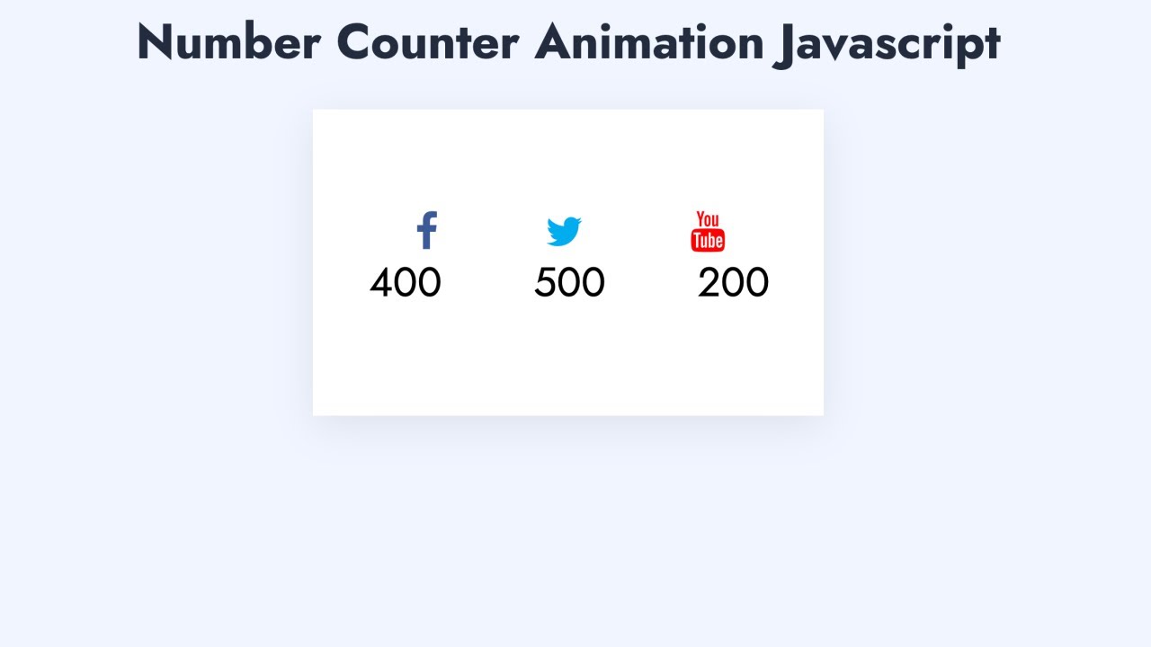 Number Counter Animation Javascript | HTML & CSS
