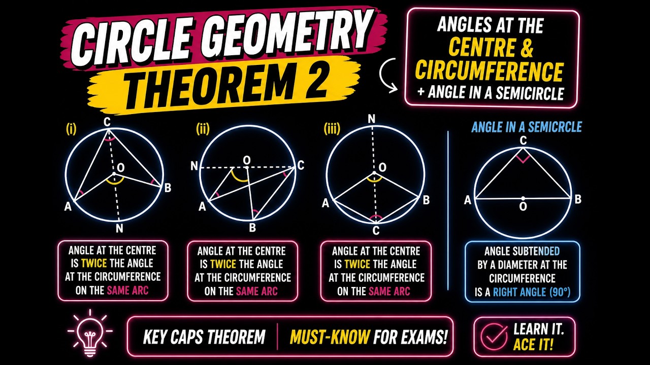 CAPS Circle Geometry | Theorem 2 Explained 🔥 | Angles at Centre & Circumference