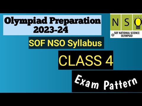 Class 4th SOF NSO 2023 Syllabus || Science Olympiad Grade 4 Syllabus || Olympiad exams preparation