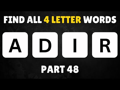 How Many 4-Letter Words Can You Discover? Test Yourself! π‘