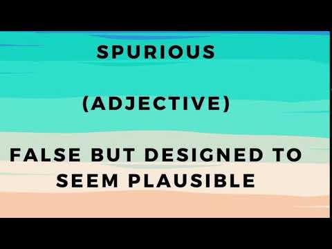 SPURIOUS PRONUNCIATION