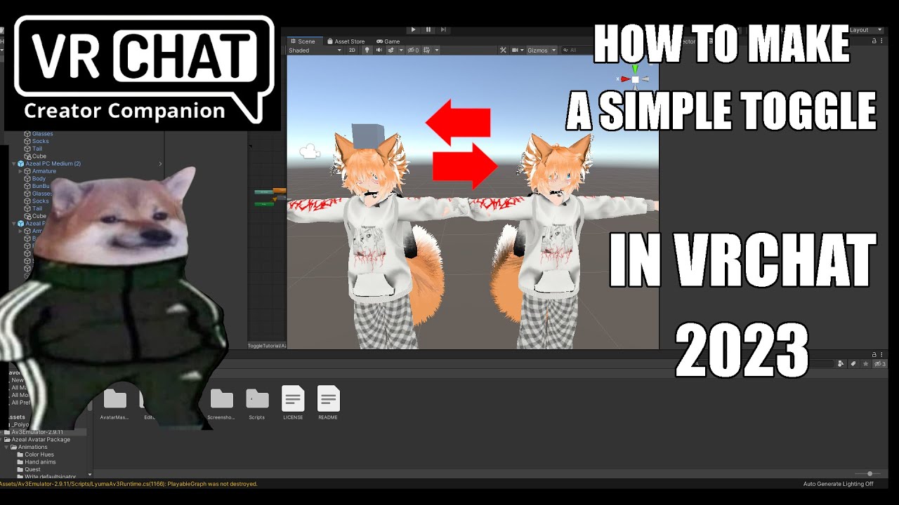 How to make a basic toggle - Beginner Unity VRChat 3.0 Avatars Tutorial