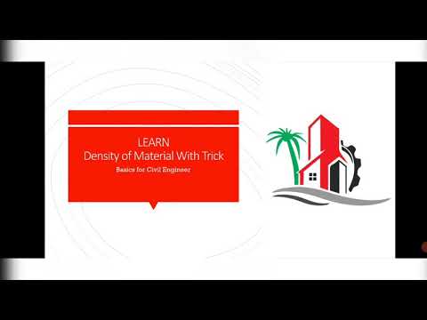 Bulk Density of Materials with TRICK in Hindi | Construction Material Density Value