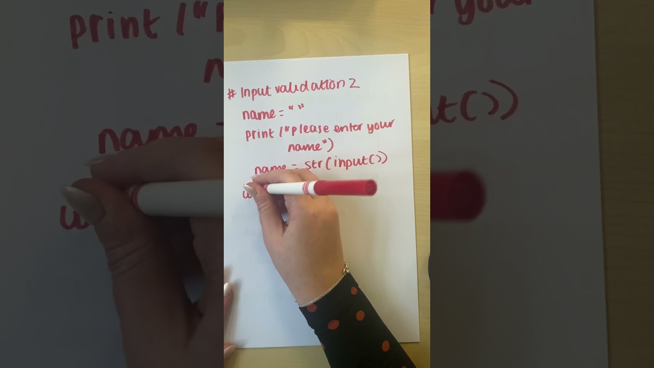 Input validation National 5 Computing example 2